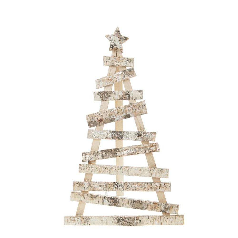 ALBERO LEGNO BETULLA 36CM H.80 CM C/STELLA NATURALE - PuntoUno