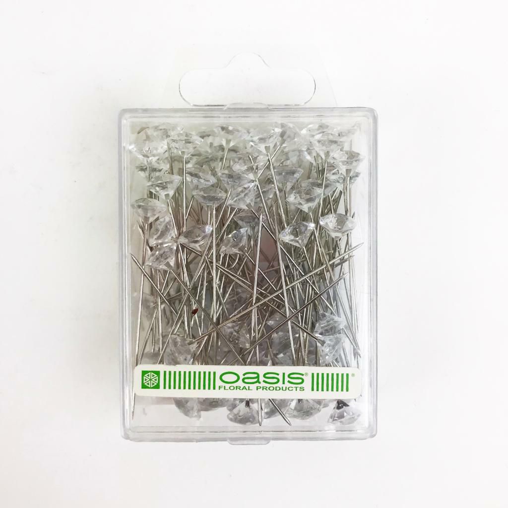 DIAMANTE PINS OASIS D.1CM CONF.PZ.100 TRASPARENTE - PuntoUno